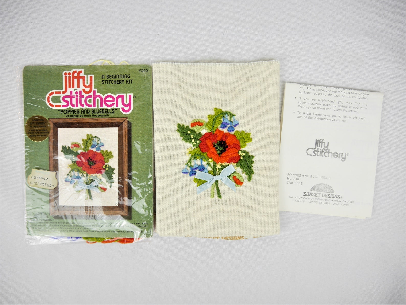 Vintage Jiffy Stitchery Crewel Embroidery Sunset Designs - Etsy