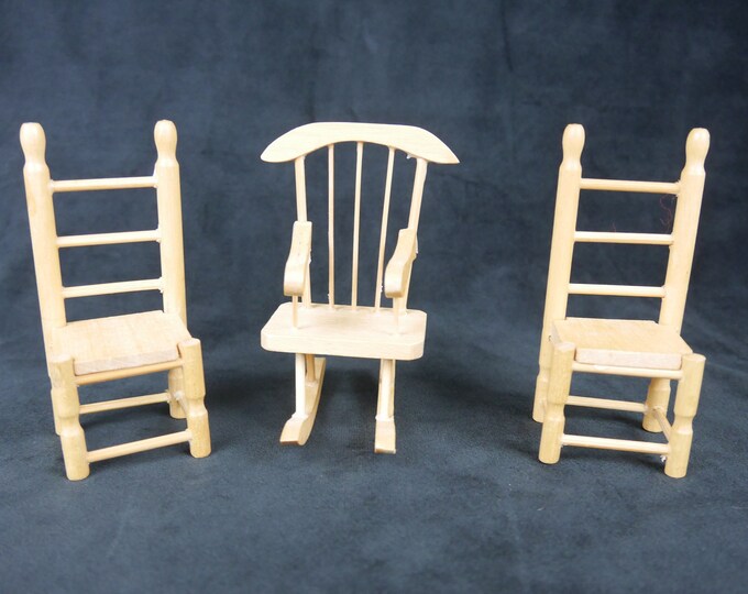Miniature Wooden Chairs, Doll Furniture - Etsy