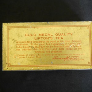 Vintage Lipton Tea Bags Tins, 1920 & 1940 Versions, Your Choice - Etsy