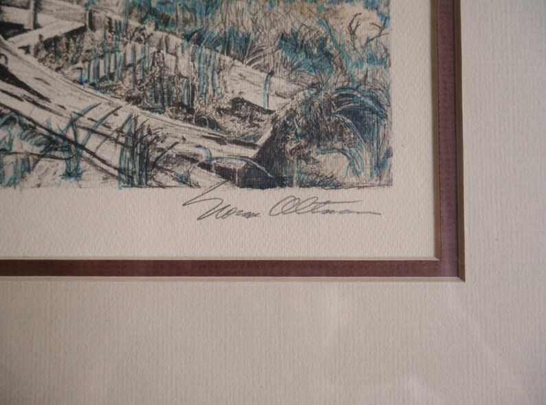 Vintage Norm Altman Lithograph Hand Colored Artist Signed | Etsy