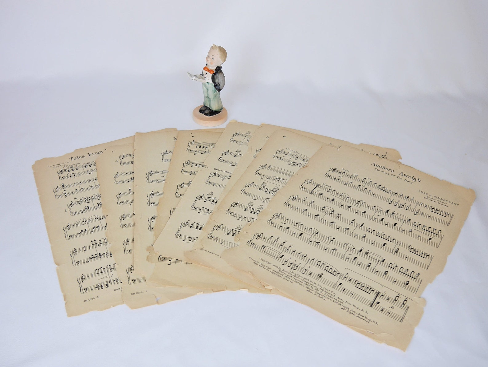 Vintage Sheet Music Lot, Authentically Aged Paper Ephemera - Etsy