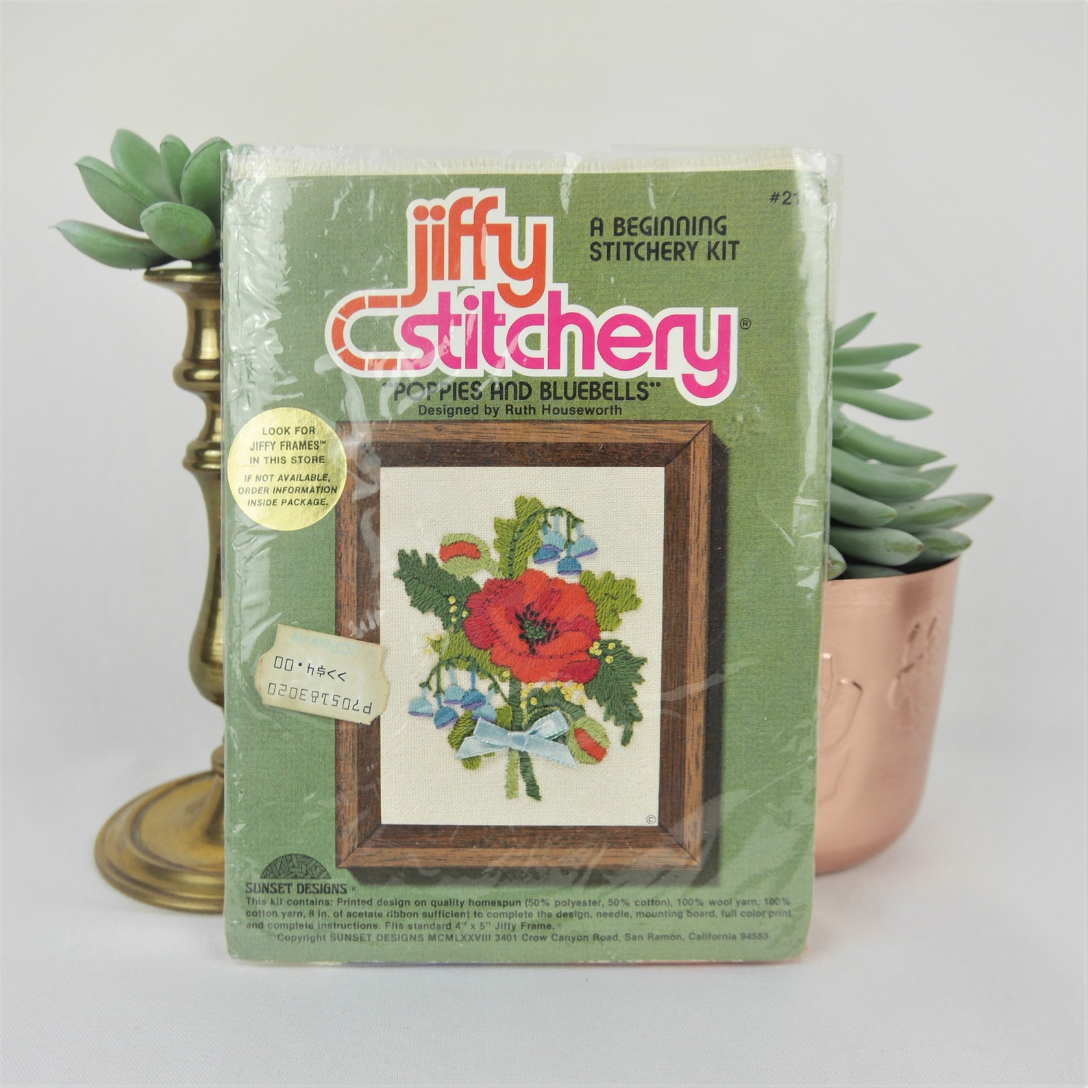 Vintage Jiffy Stitchery Crewel Embroidery Sunset Designs - Etsy