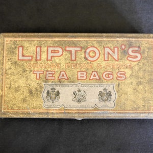 Vintage Lipton Tea Bags Tins, 1920 & 1940 Versions, Your Choice - Etsy