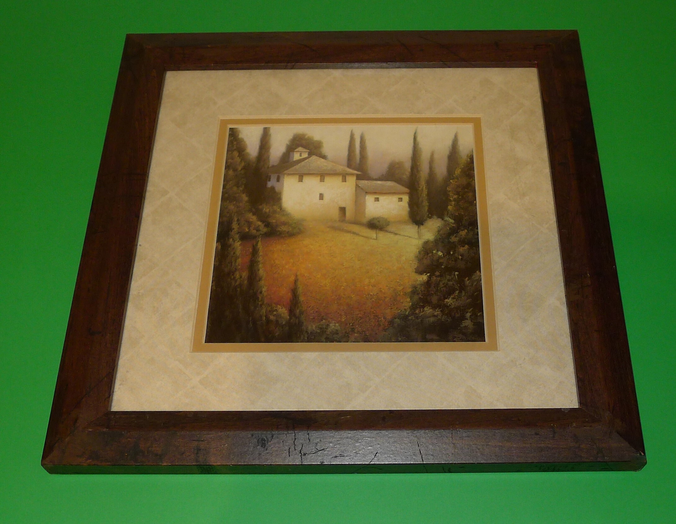 JAMES WIENS-- Italian Countryside -art in Motion Framed Print - 13"x13 ...