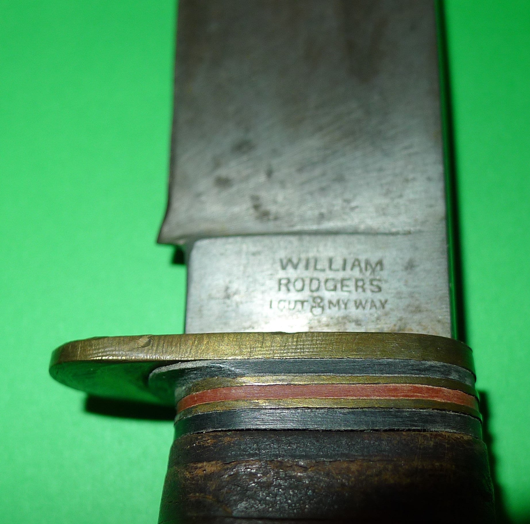 Rare Vintage WILLIAM RODGERS i Cut My Way Knife With Leather Handle ...