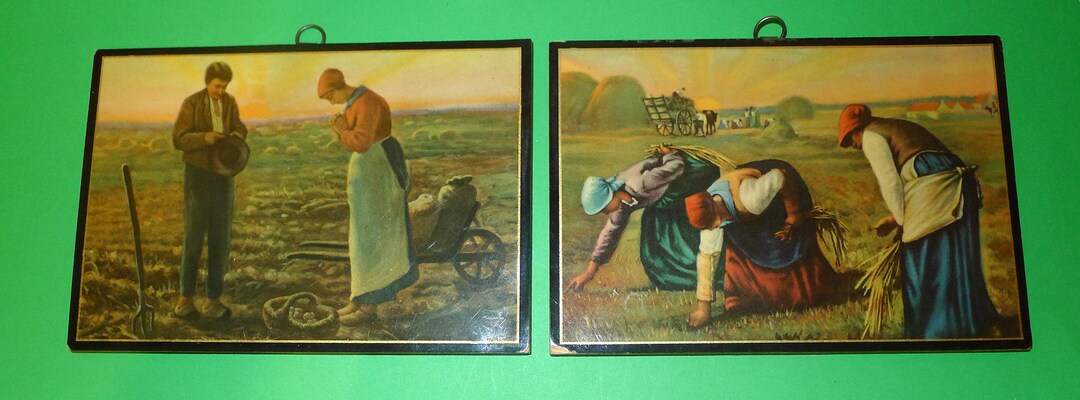 Small Old Frames Representing the Angelus and the Gleaners of Millet 6. ...