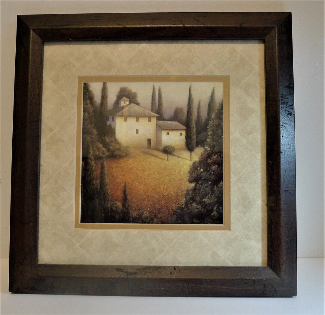 JAMES WIENS-- Italian Countryside -art in Motion Framed Print - 13"x13 ...