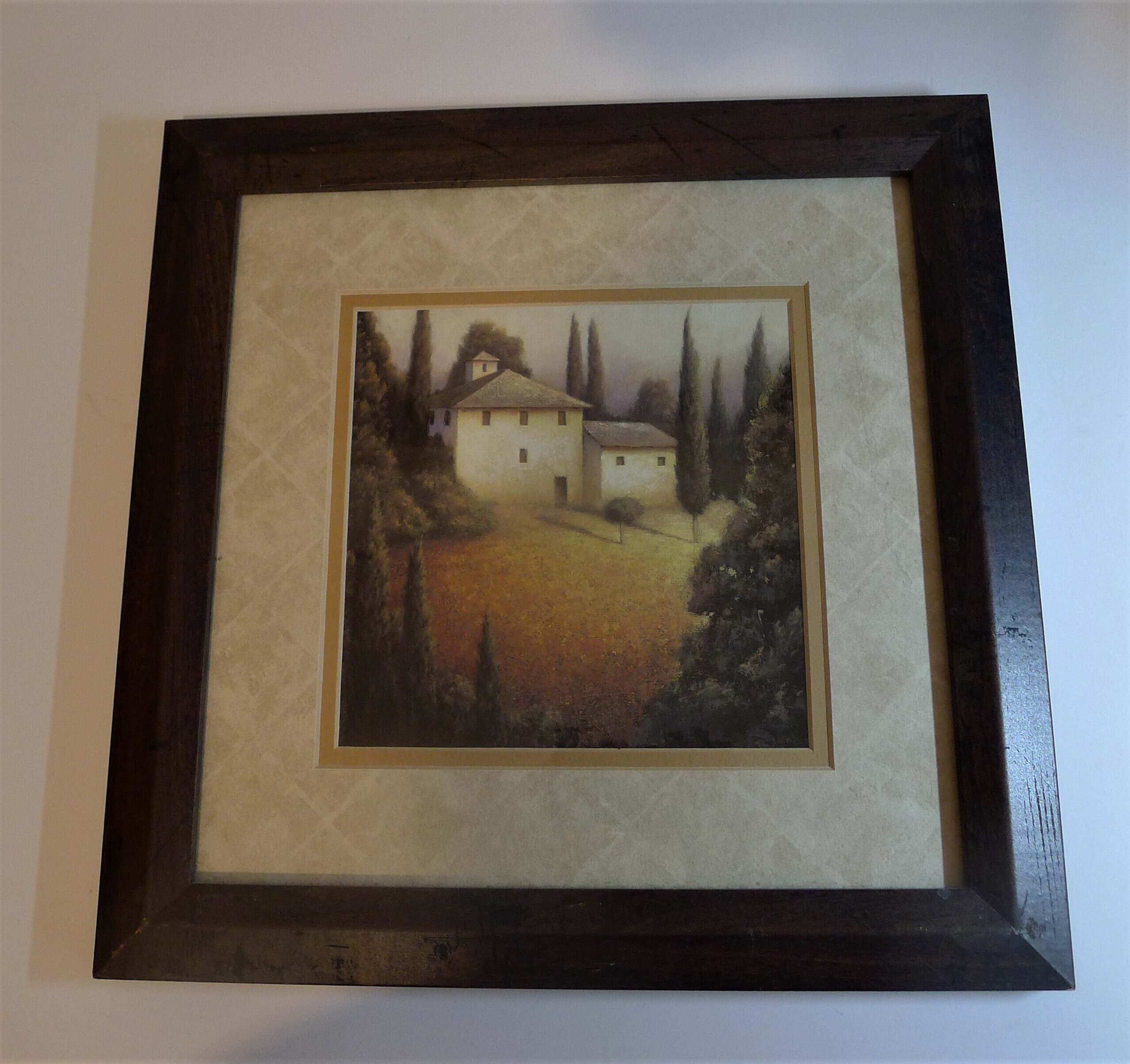 JAMES WIENS-- Italian Countryside -art in Motion Framed Print - 13"x13 ...