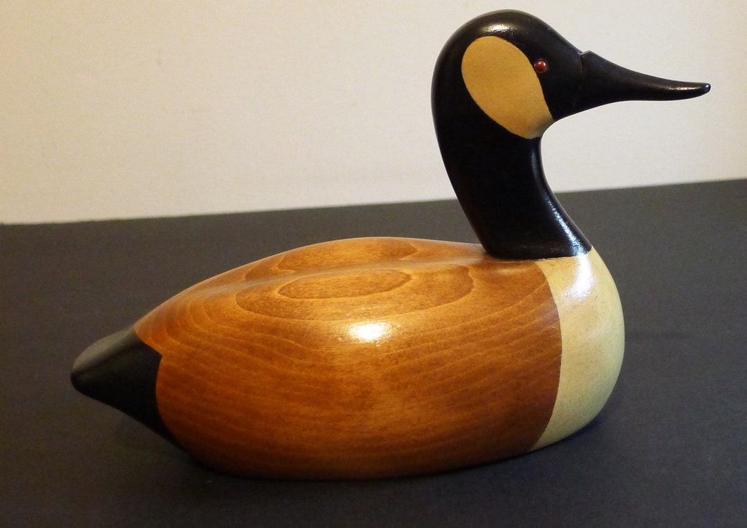 Vintage Collectible JIM HARKNESS Hand Carved and Painted Goose in 1992 ...