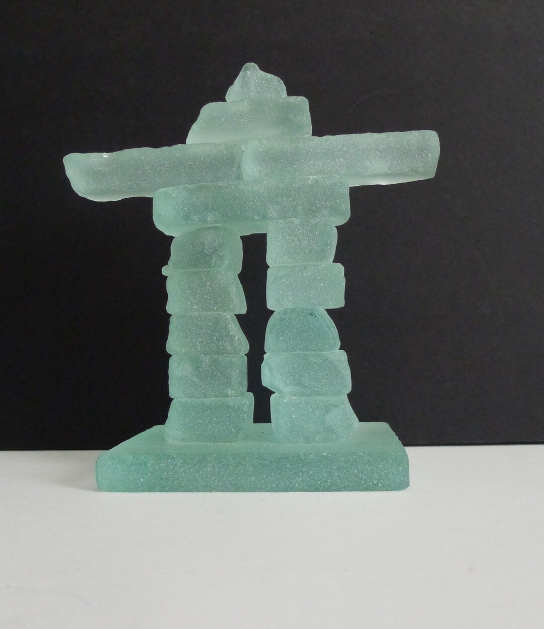 6.25" Frosted Glass INUKSHUK - Etsy