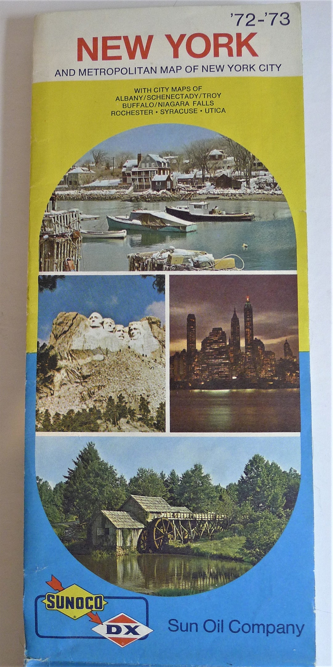 Vintage 1972-1973 SUNOCO NEW YORK Gas Service Station Road Map - Etsy