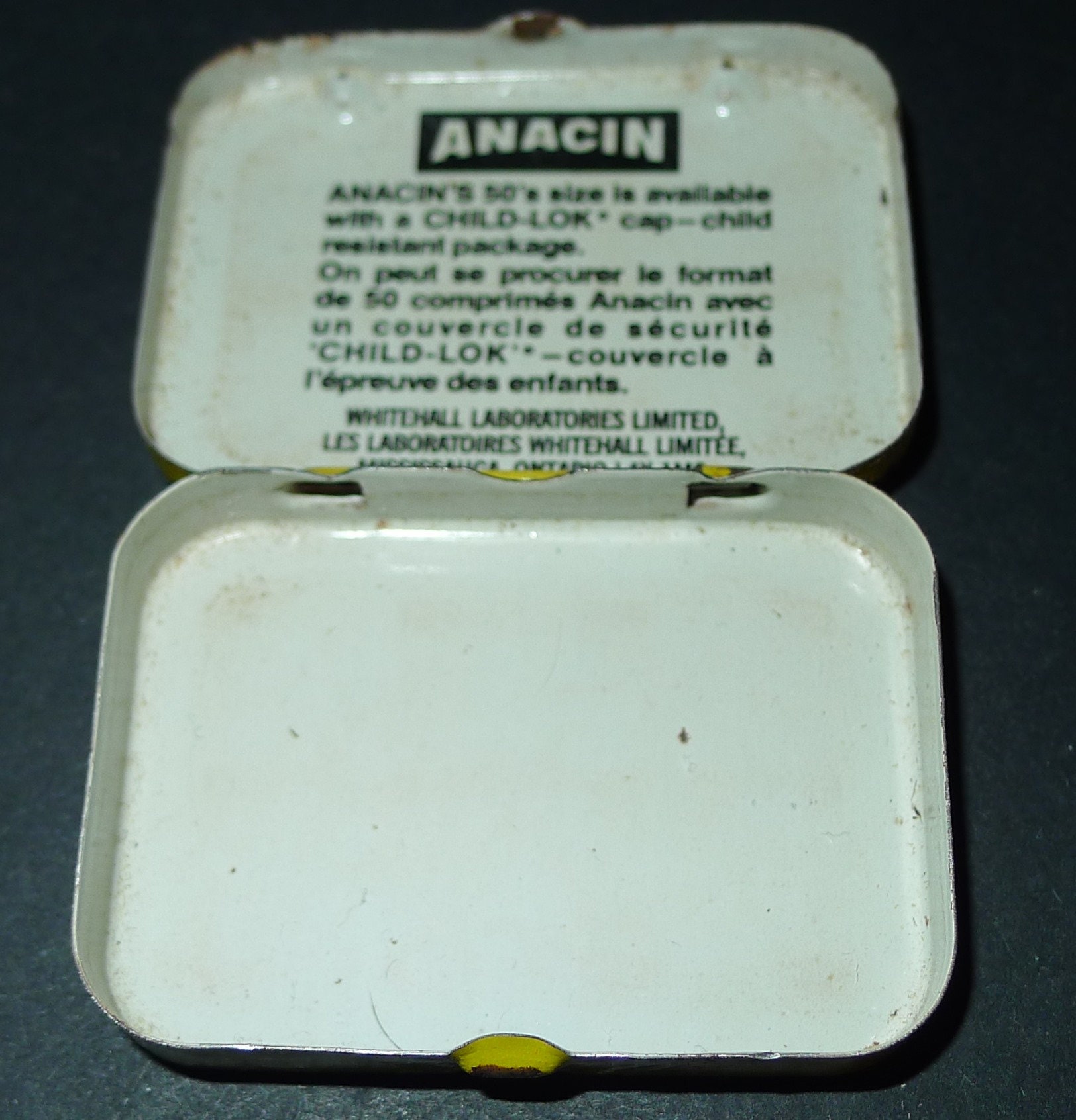 Vintage Tin of Anacin Pain Reliever 12 Analgesic Tablets Worn Out - Etsy