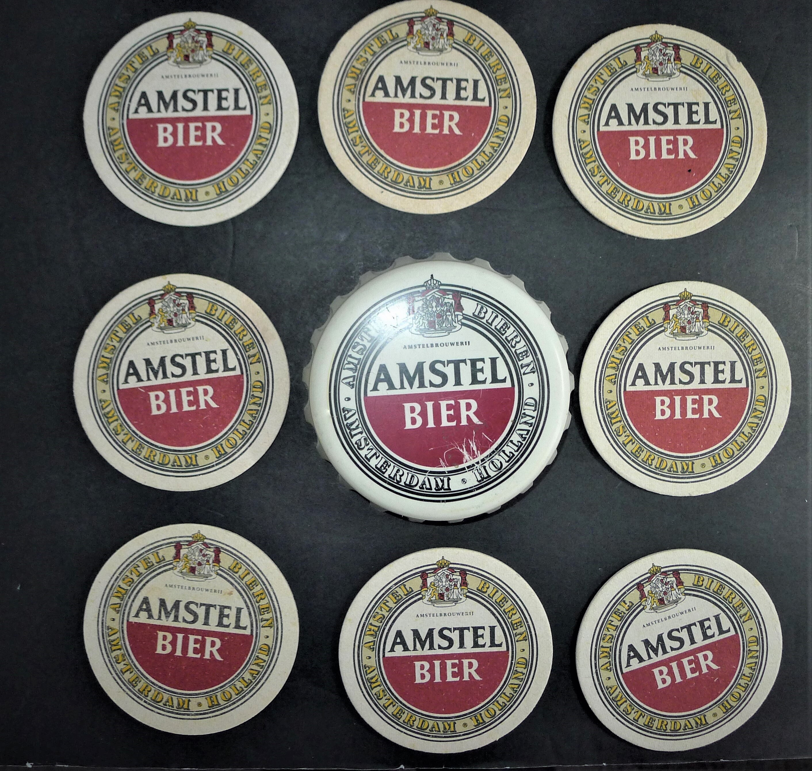 AMSTEL BIER set of 8 coasters in case. - Etsy.de