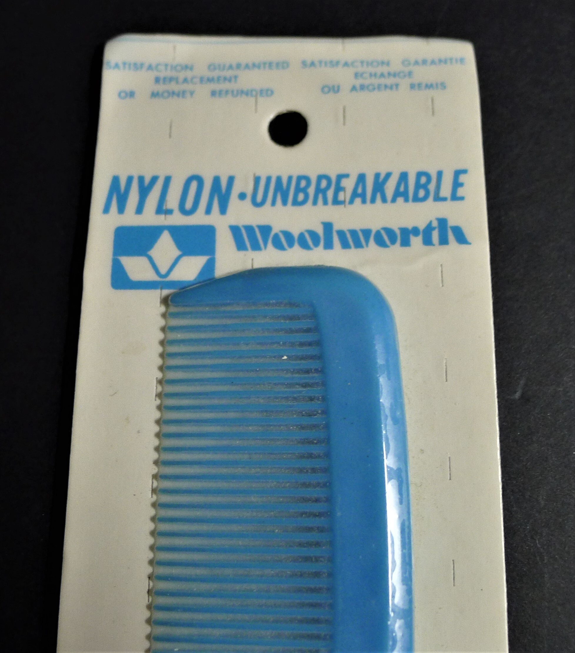 Rare Woolworth's Nylon Unbreakable 60"s Comb New in Original Packaging ...