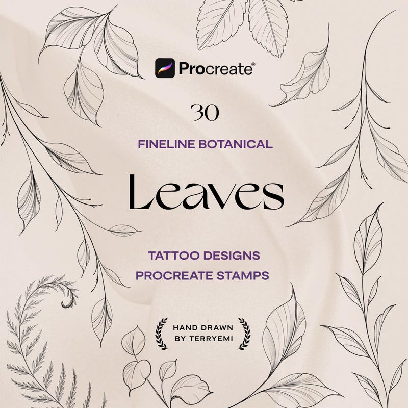 Leaf Fine Line Tattoo - Etsy