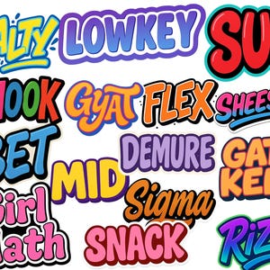 Slang Photo Booth Prop Pack | Printable Party Speech Bubbles - Etsy