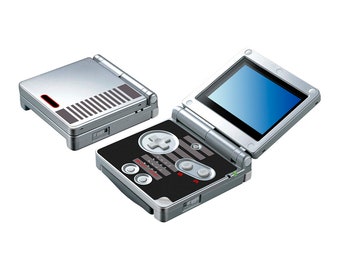 Famicom Gold Inspired Skin for Game Boy Advance SP | Etsy