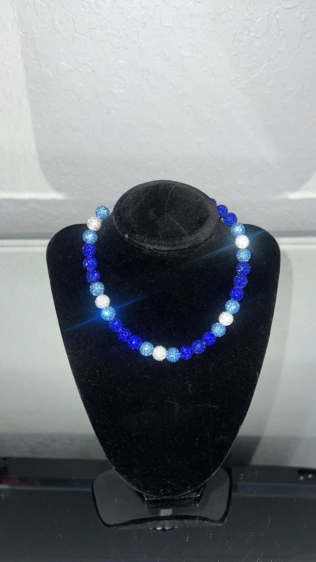 Blue Baseball Drip Necklaces, Dodgers Inspired Necklace, Baseball ...