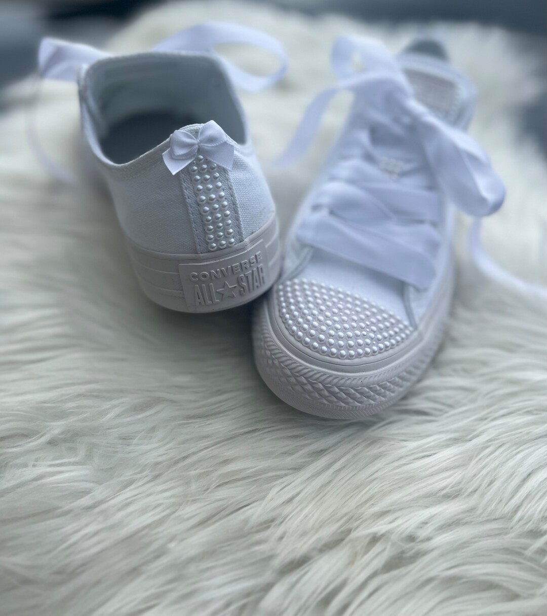 Wedding Converse for Bride, Bridal Converse, Rhinestone Converse ...