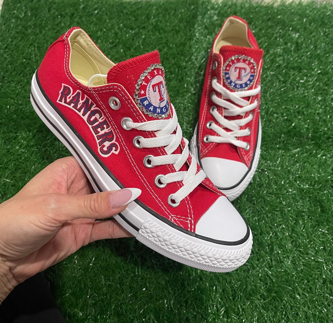 Custom Texas Rangers Converse - Etsy