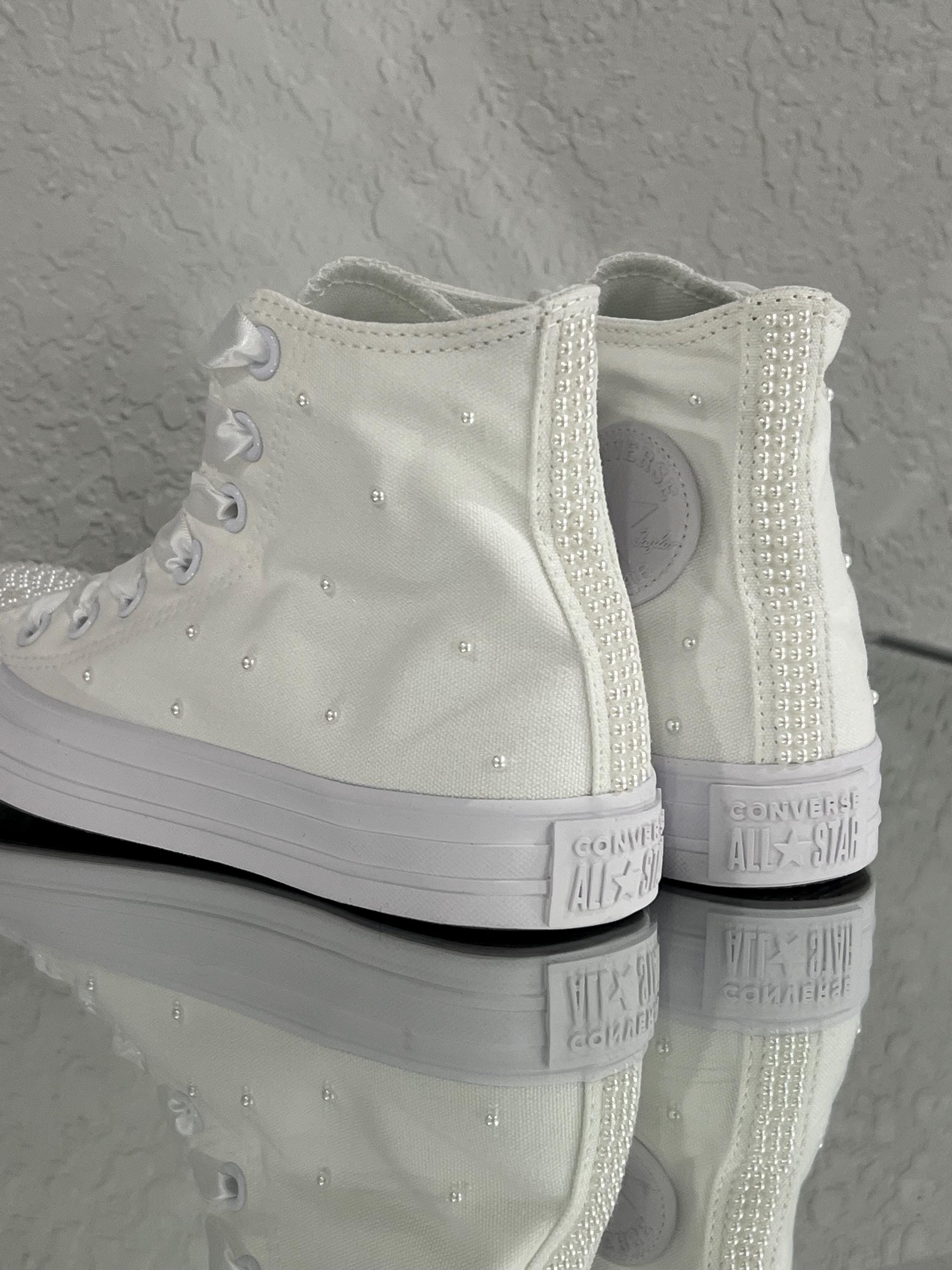 Womens High Top Wedding Converse: Bridal Sneakers - Etsy