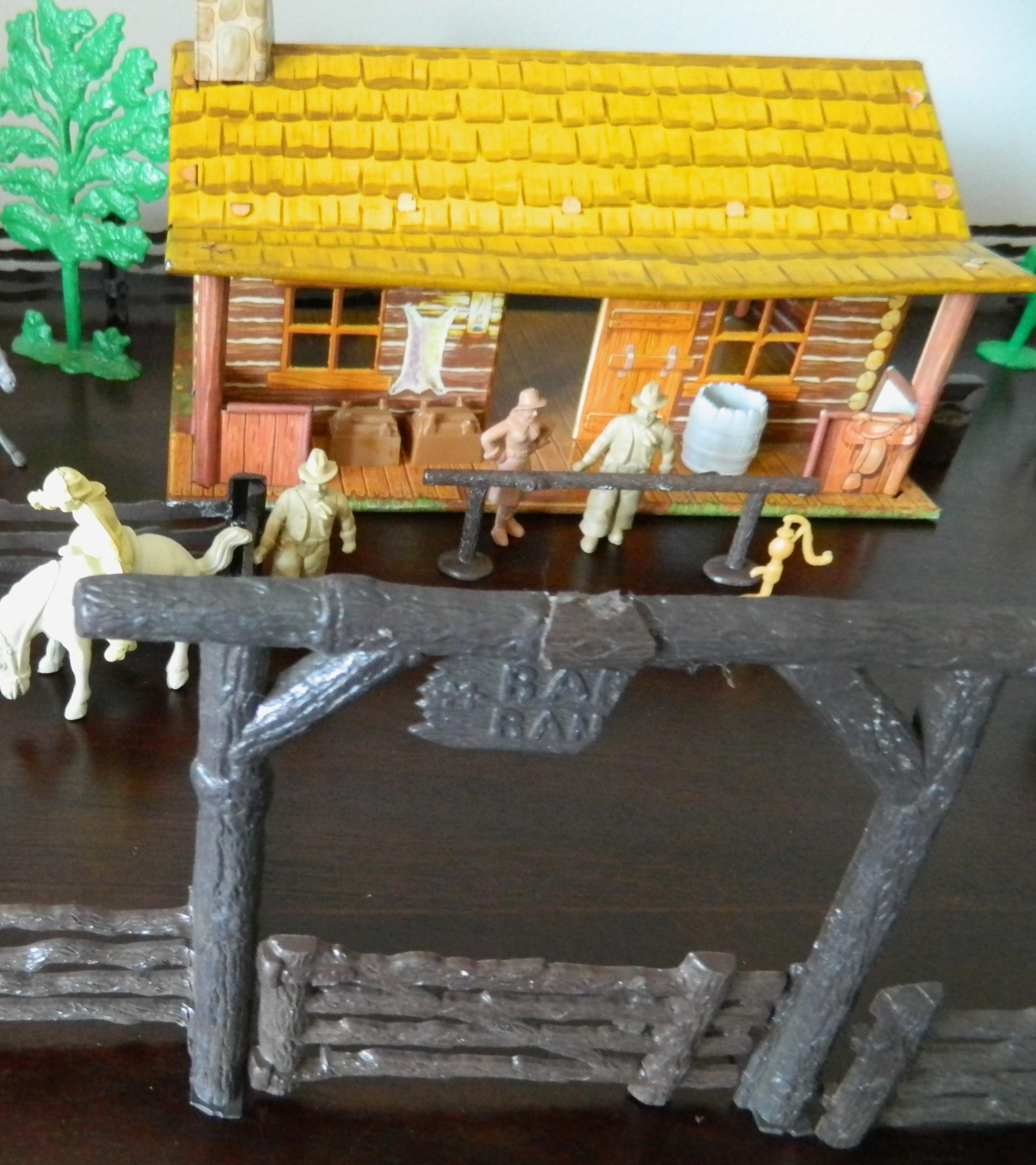 Vintage Original 1950s Marx 60mm Western Ranch Playset Toy Cowboys ...