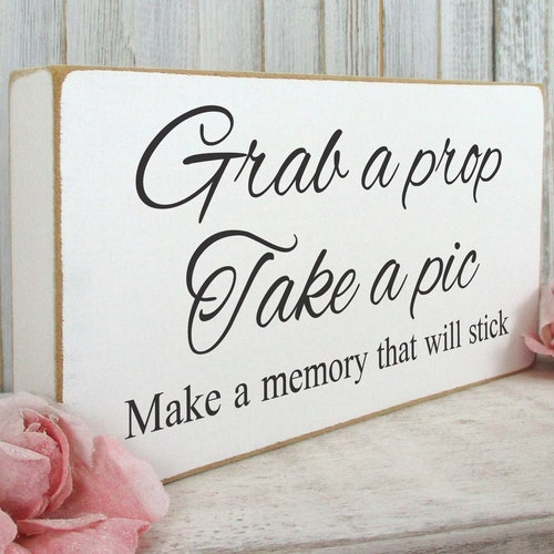 Photo Booth Wedding Sign Free Standing Vintage Shabby & Chic - Etsy