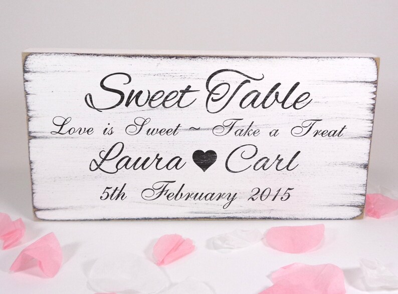 Personalised Sweet Table Custom Free Standing White Vintage - Etsy UK