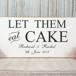 Personalised Wedding Cake Sign Free Standing Vintage Shabby & Chic ...