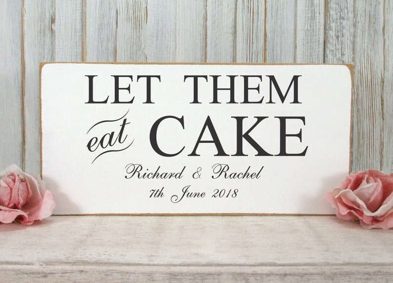Personalised Wedding Cake Sign Free Standing Vintage Shabby & - Etsy