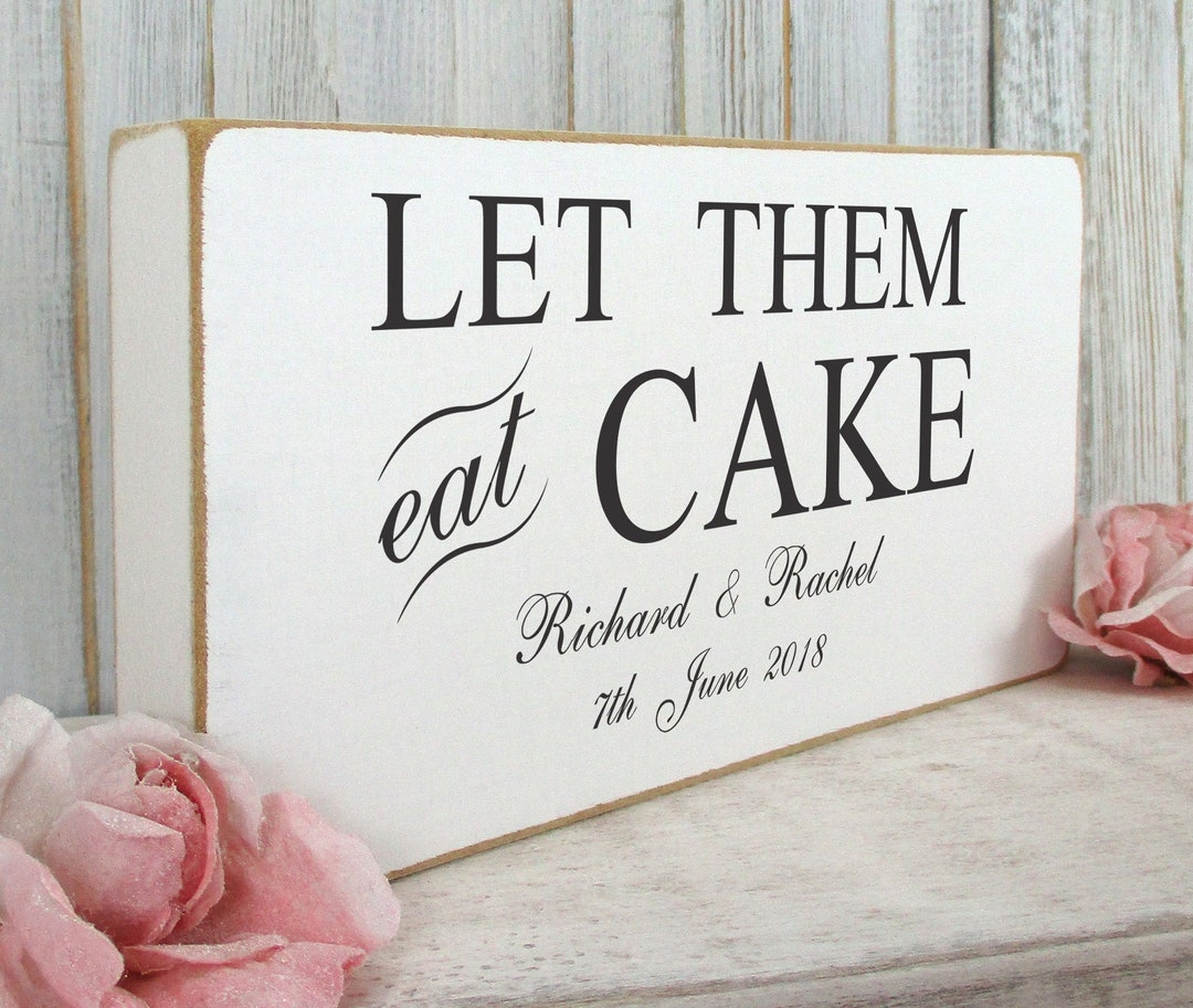 Personalised Wedding Cake Sign Free Standing Vintage Shabby & Chic ...