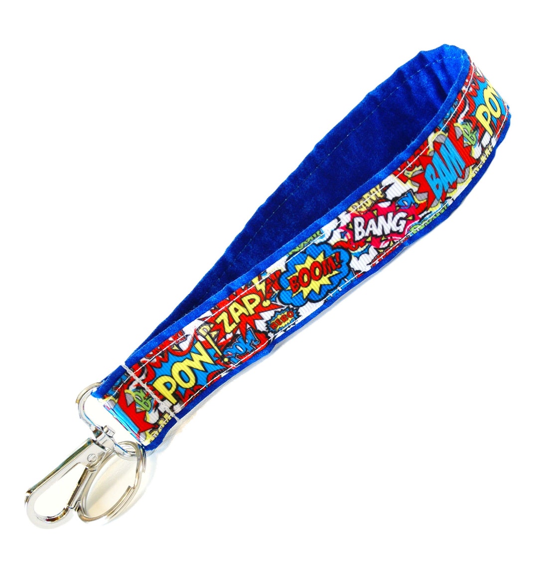 Super Hero Comics Key Fob Strap • Comic Book Print • Pop Art Keychain ...