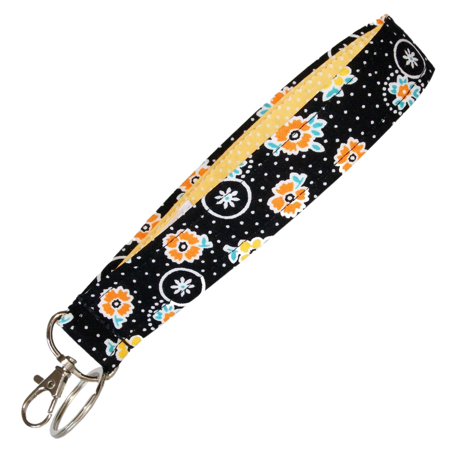 Floral Wrist Keychain Flower Key Fob Wristlet Blue or - Etsy