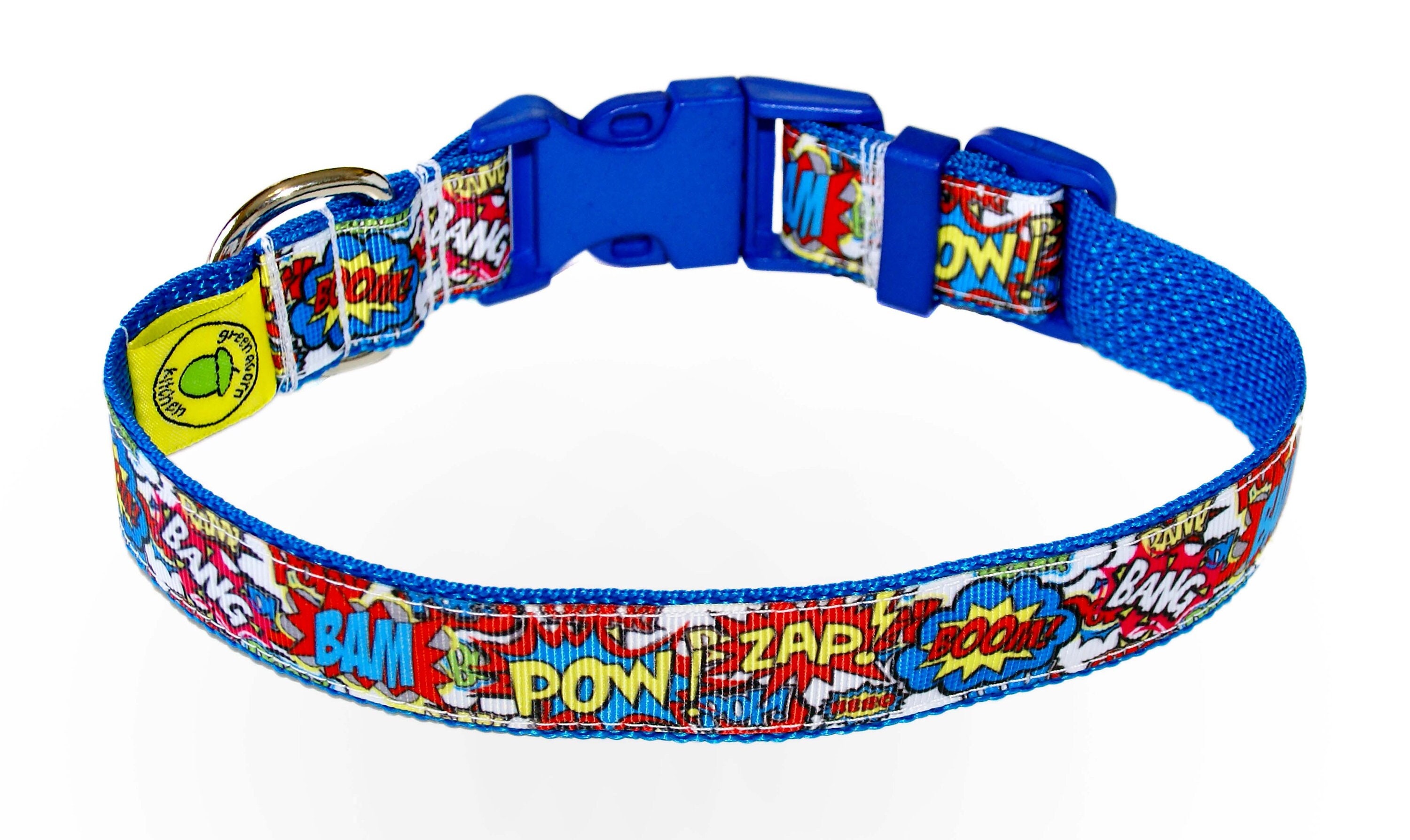 Super Hero Comics Dog Collar • Comic Book Print • 1" Wide • Girl • Boy ...