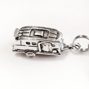 Camper Keychain Camping Key Chain Retro Camping Trailer & Campfire ...