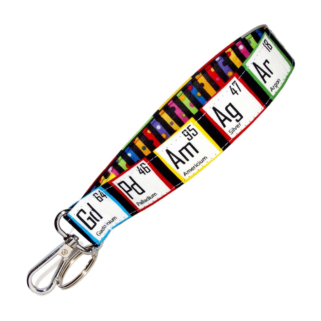 Periodic Table Key Chain • Periodic Table Key Fob • Wristlet • Science ...