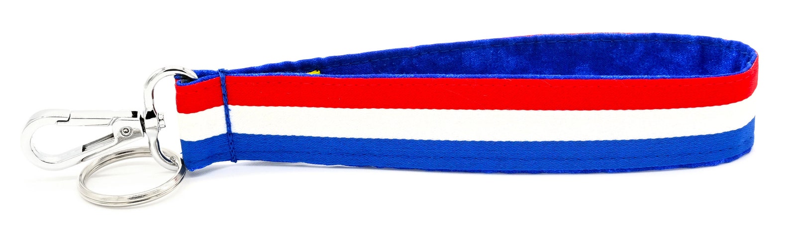 Red White & Blue Stripes Key Fob Patriotic Keychain 4th of - Etsy