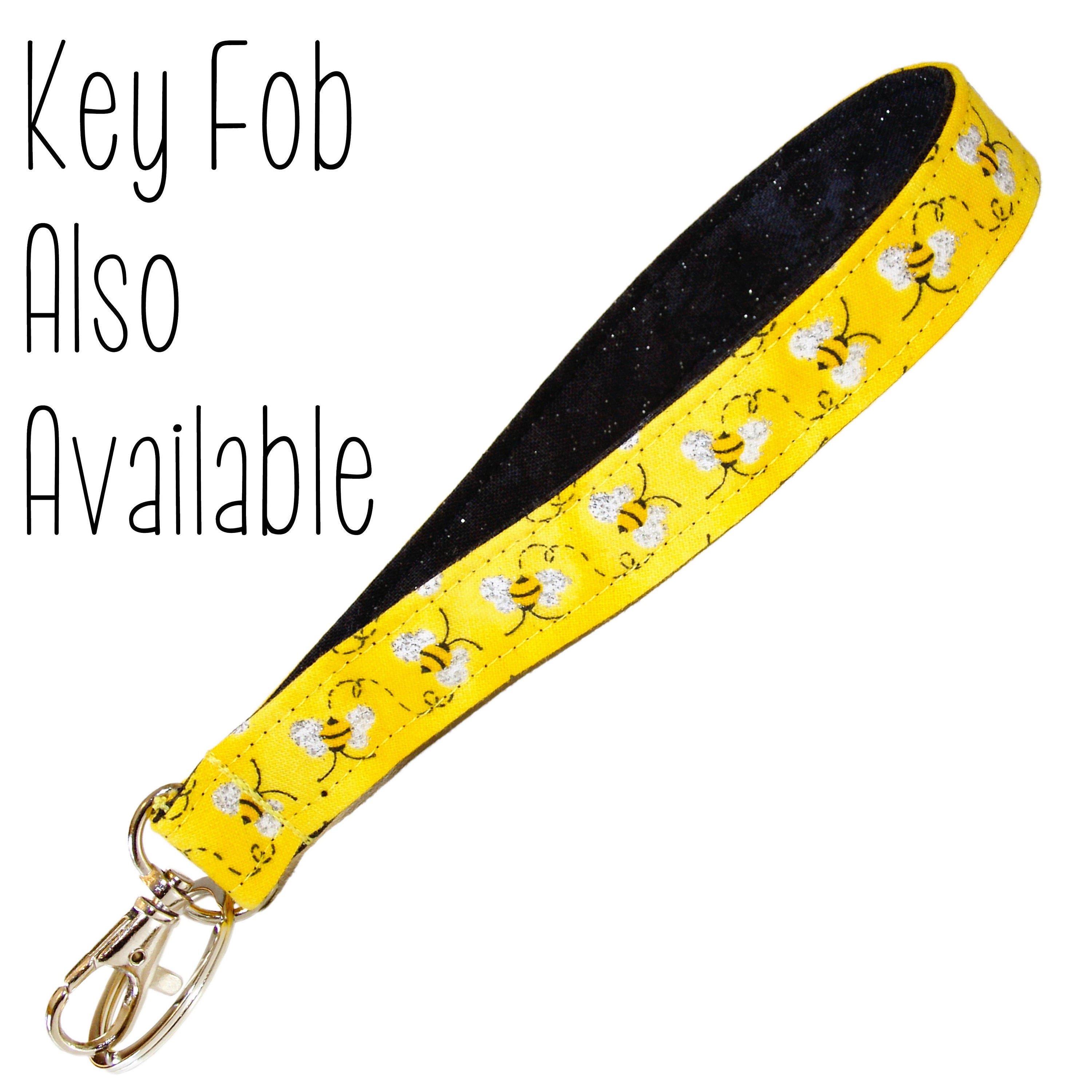 Glitter Bees Reversible Lanyard Cute Bee Neck Strap ID - Etsy