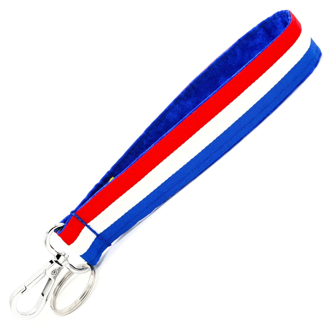 Red White & Blue Stripes Key Fob Patriotic Keychain 4th of - Etsy