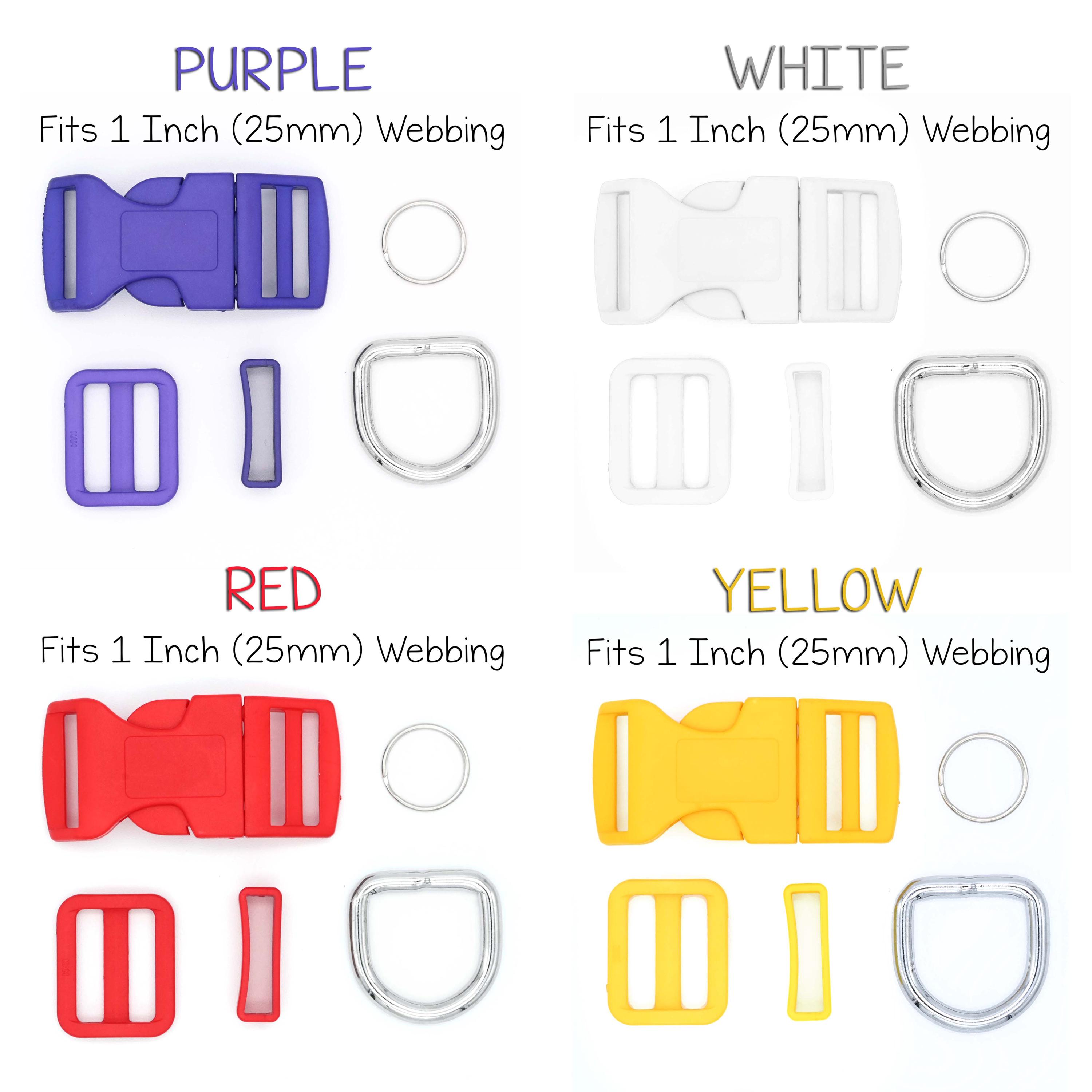 Dog Collar Hardware Set • Fits 1 Inch Webbing • 5 Heavy Duty Pieces ...