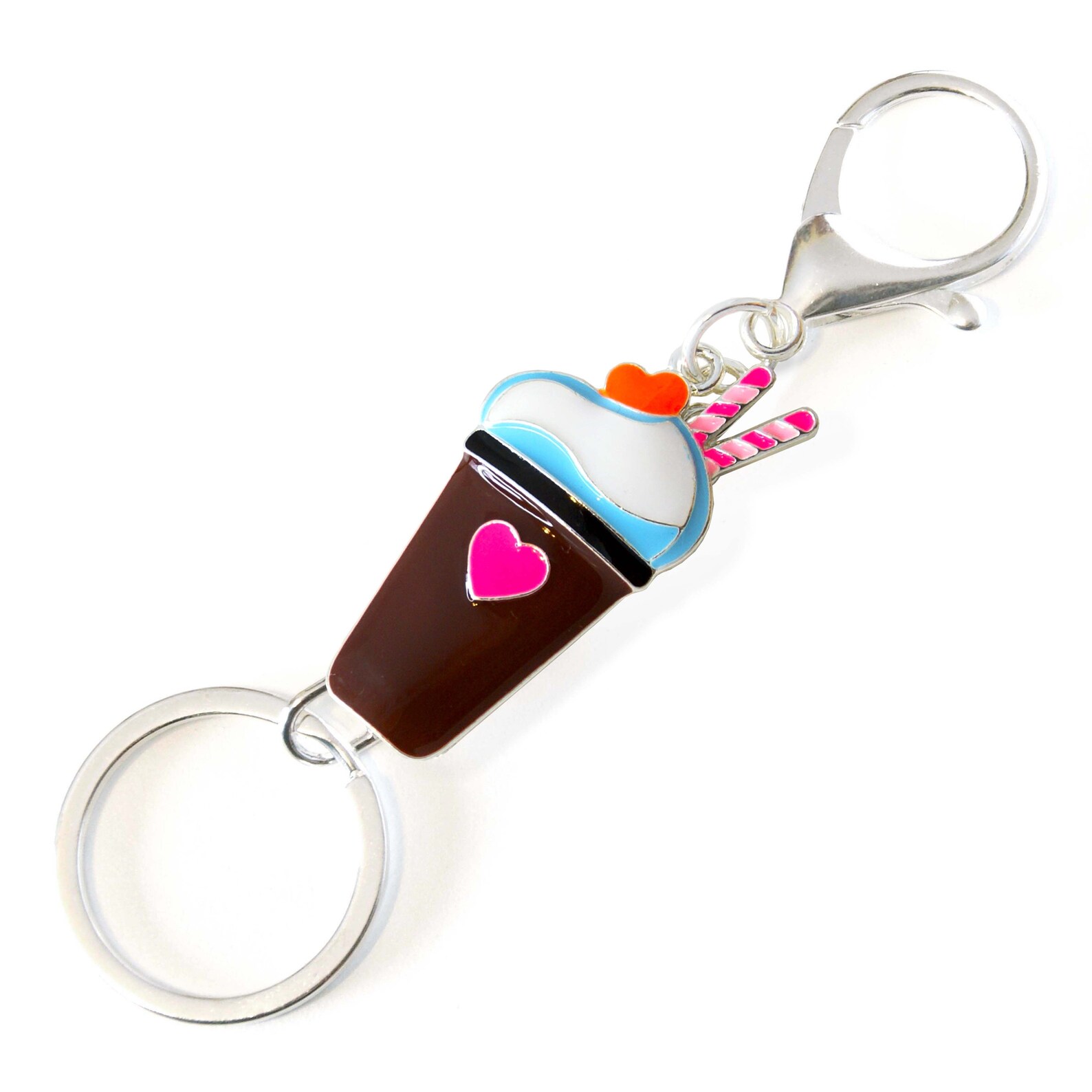 Iced Coffee Keychain Milkshake Key Chain Coffee Lover - Etsy