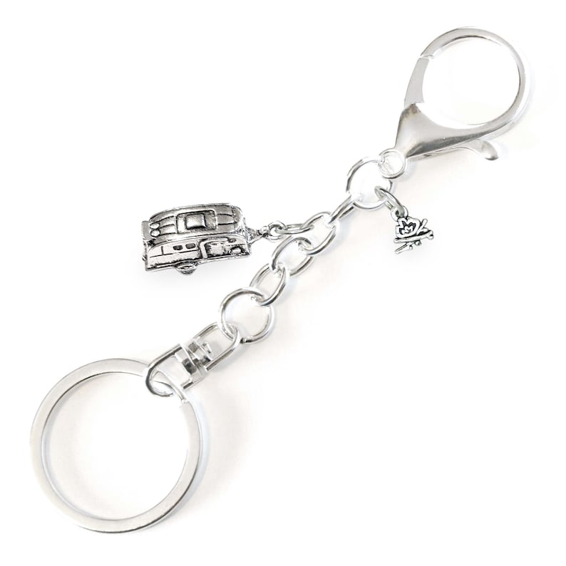 Camper Keychain Camping Key Chain Retro Camping Trailer & - Etsy