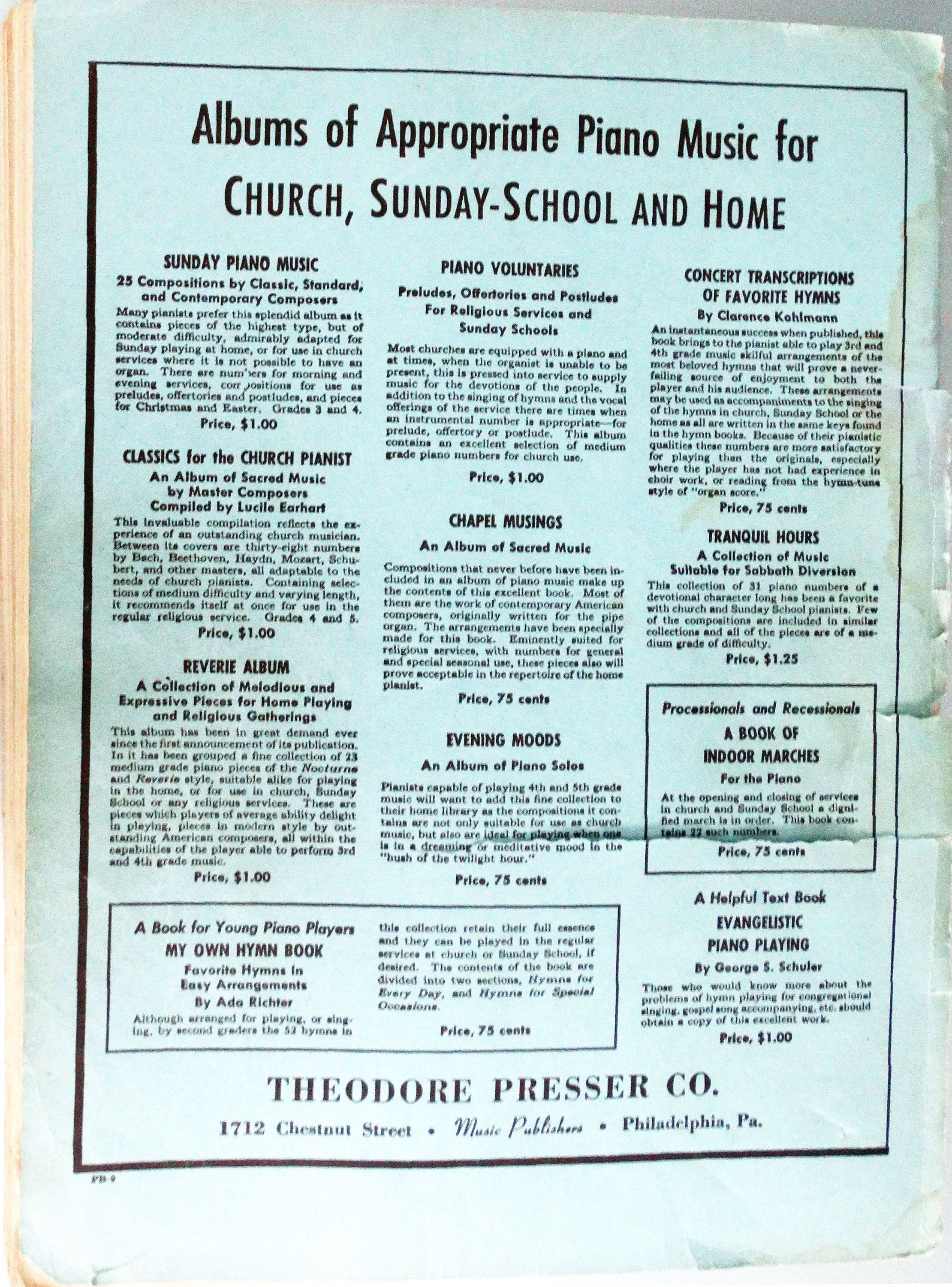 Album of Song Transcriptions and Variations Famous Melodies Sacred and ...