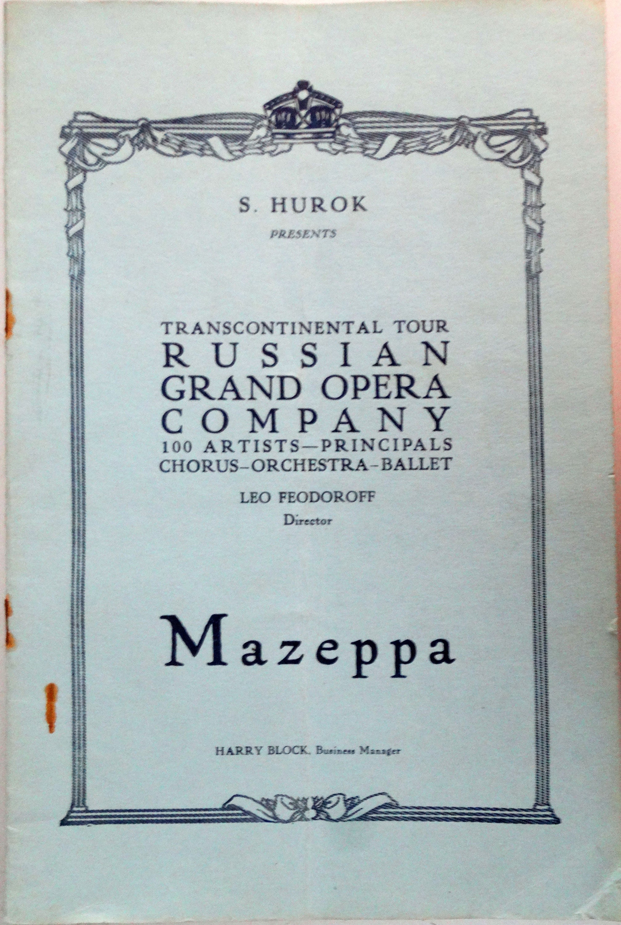Mazeppa, by Tchaikovsky, Anna Pavlowa & Ballet Russe, Russian Grand ...