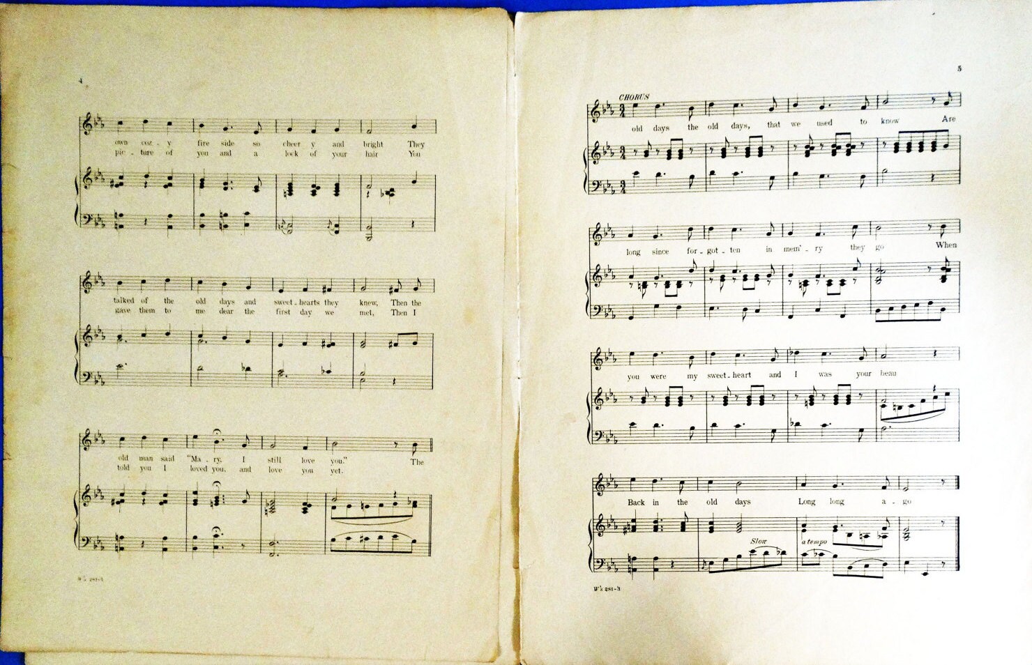 Back in the Old Days (long, Long Ago) Song 1910 Vintage Sheet Music by ...
