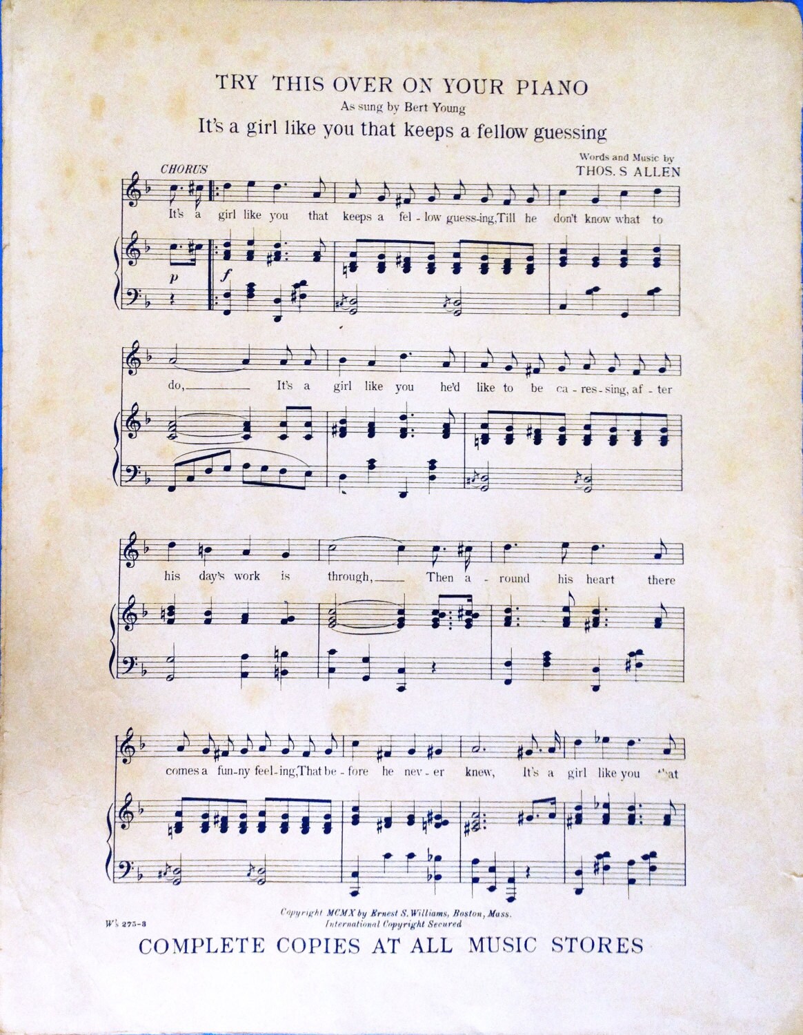 Back in the Old Days (long, Long Ago) Song 1910 Vintage Sheet Music by ...