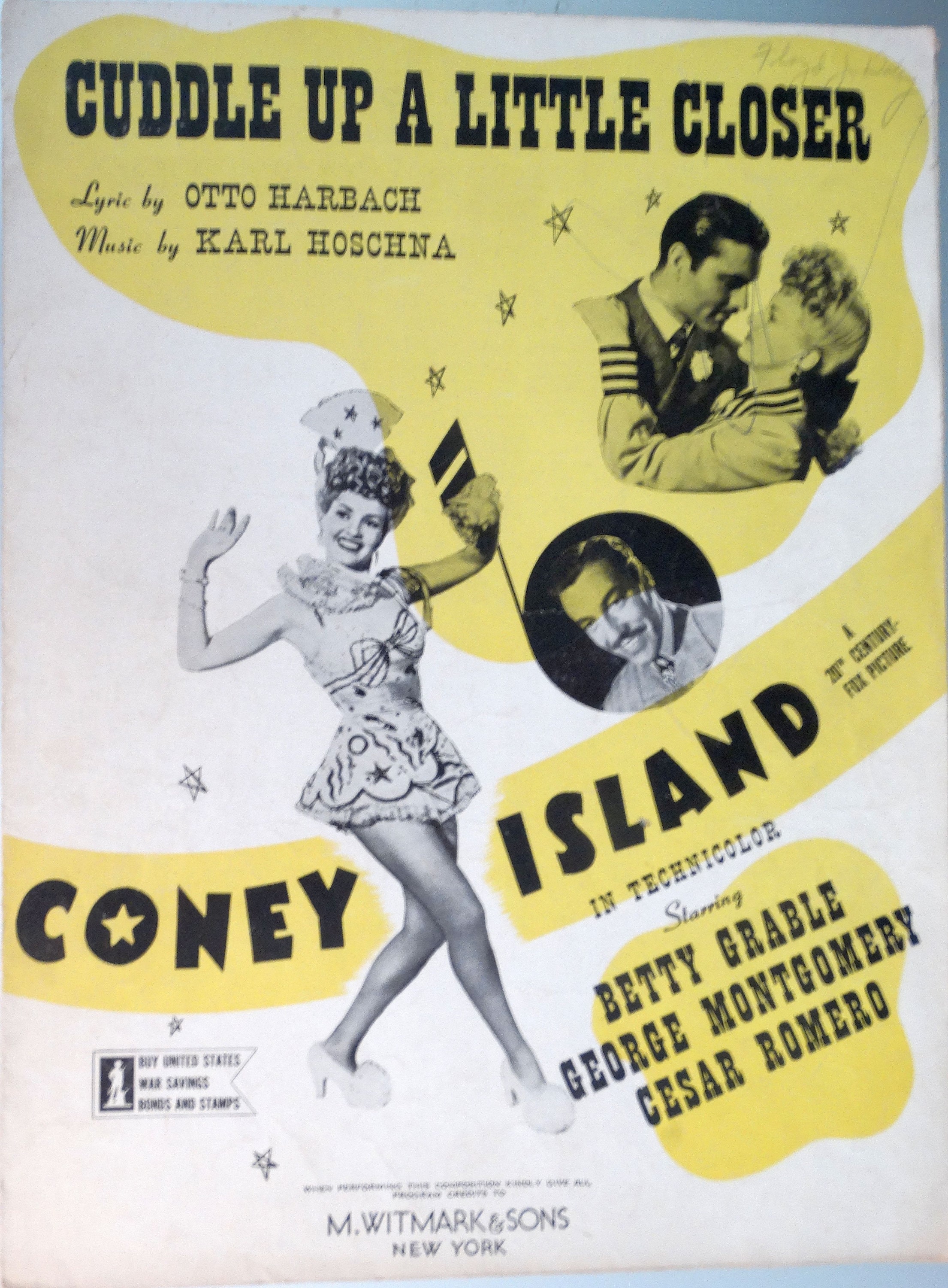 Cuddle up A Little Closer (lovey Mine) Vintage Sheet Music by Otto ...