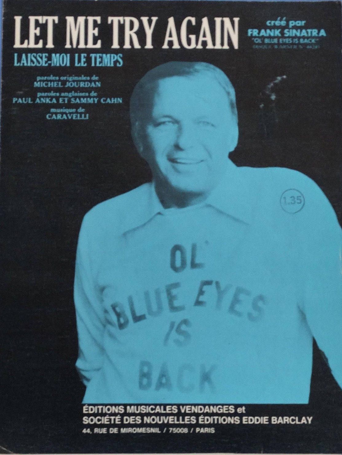 Let Me Try Again (laisse-moi Le Temps) Vintage Sheet Music Frank ...