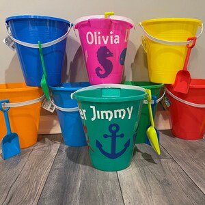Bucket Pail and Shovel Personalized Summer Beach Kids Toy - Etsy