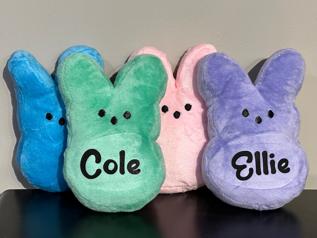 Personalized 6-inch Plush Easter Peeps Bunny: Soft Squishy Basket ...
